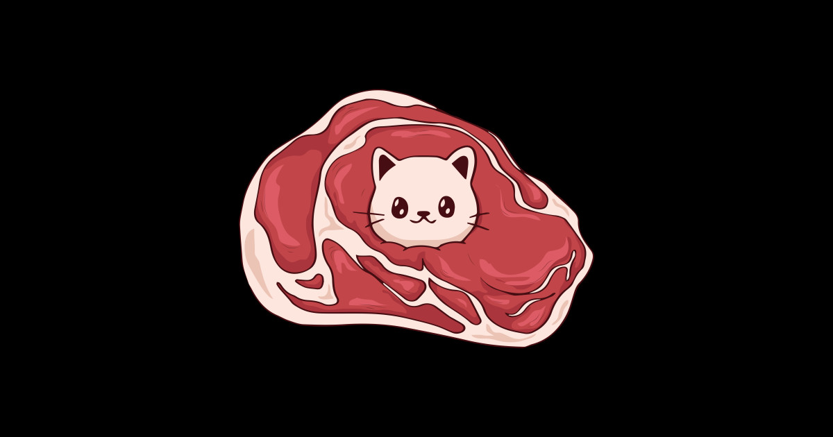 Meatcore Aesthetic Weirdcore Kawaii Cat Meat - Meatcore - Mask | TeePublic