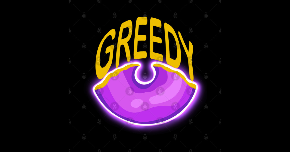 Greedy - Donut - Sticker | TeePublic