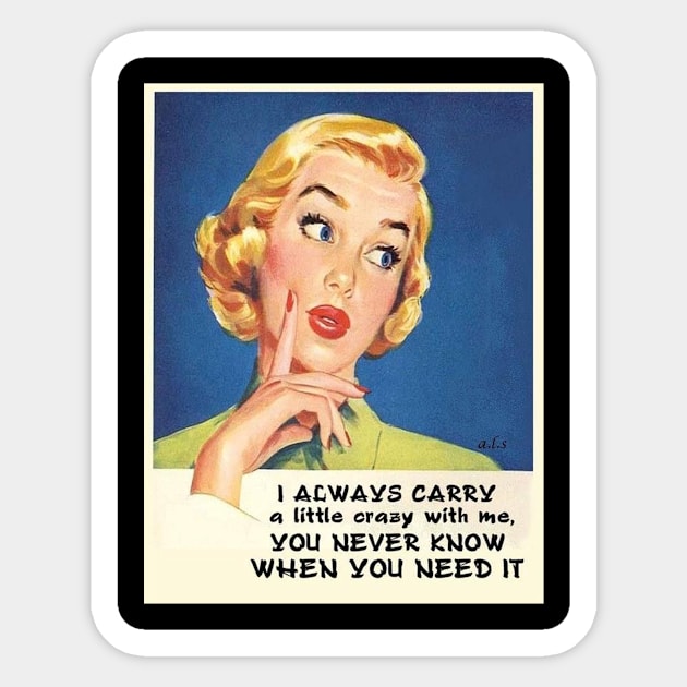 Crazy Woman Meme - Crazy - Sticker | TeePublic