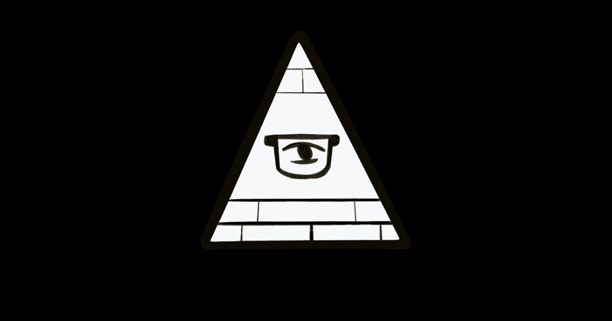 Cartoon NWO Pyramid - Nerd World Order - Sticker | TeePublic