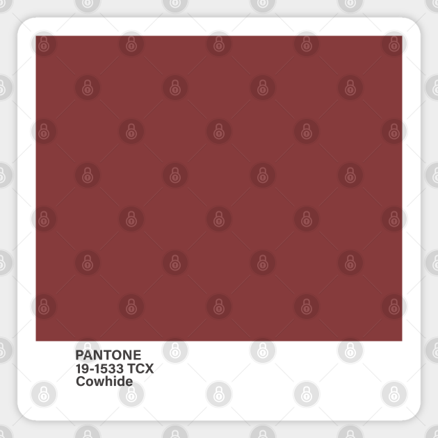pantone 19-1533 TCX Cowhide - Pantone Color - Sticker | TeePublic