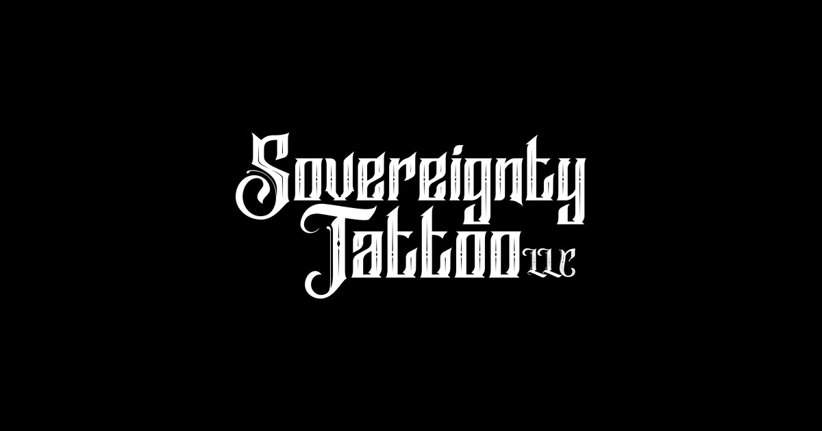 Sovereignty Tattoo Logo (name only/white) - Tattoo - Sticker | TeePublic