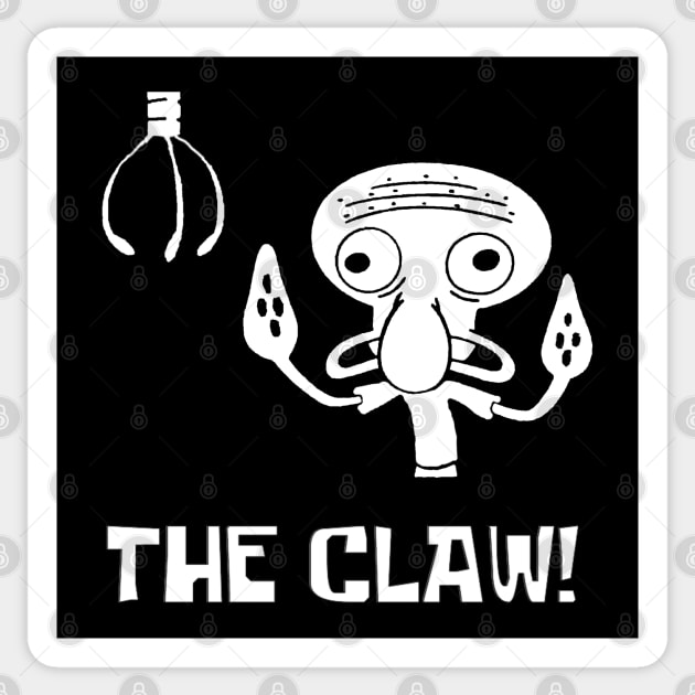 Squidward, featuring The Claw - Spongebob - Sticker | TeePublic