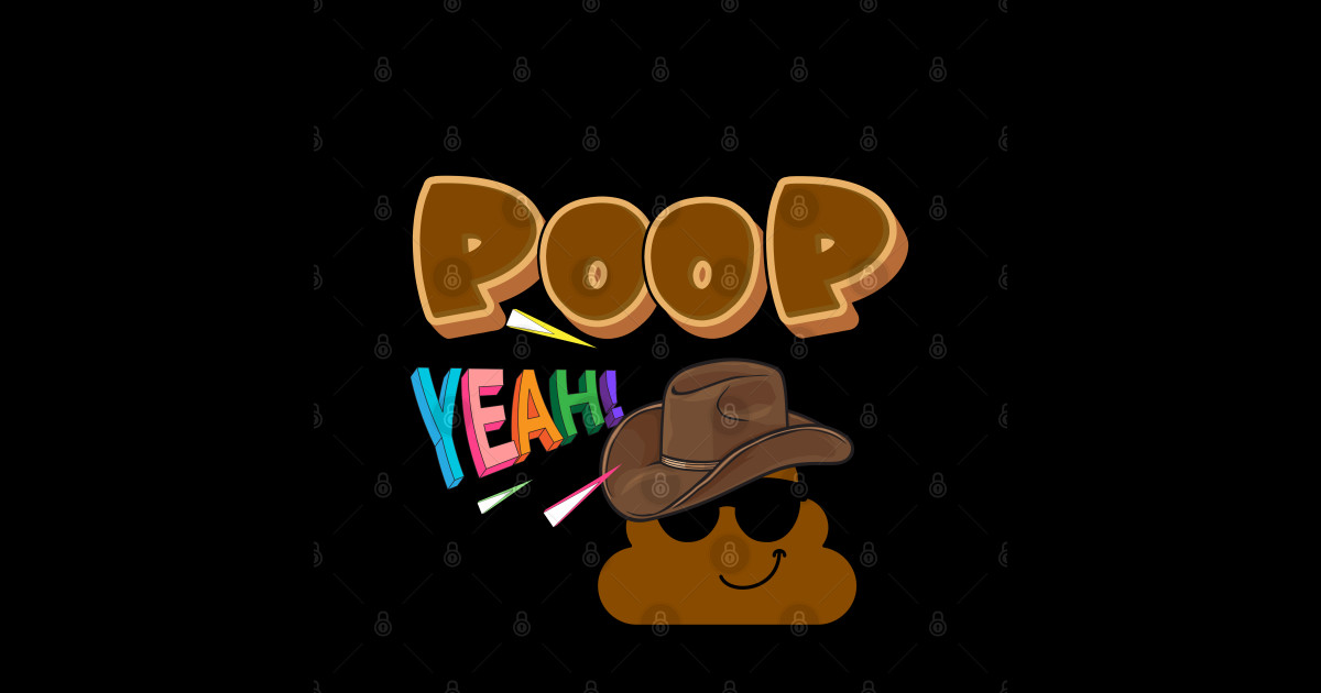 Poop With Cowboy Hat - Poop Emoji - Sticker | TeePublic