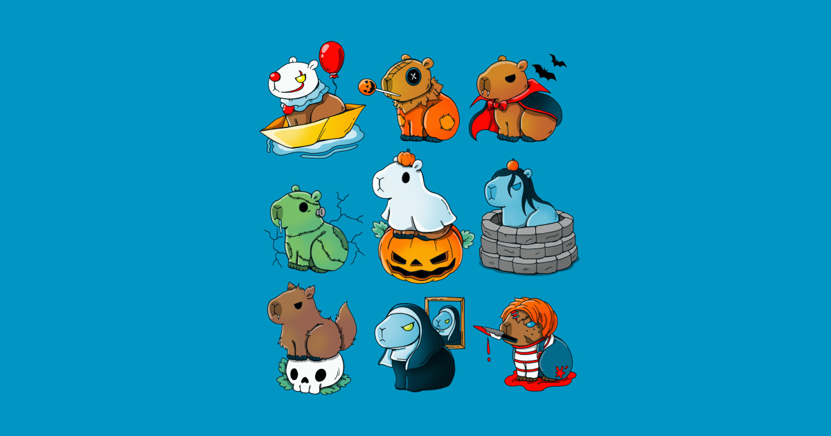 Horror Capybara - Horror - T-Shirt | TeePublic