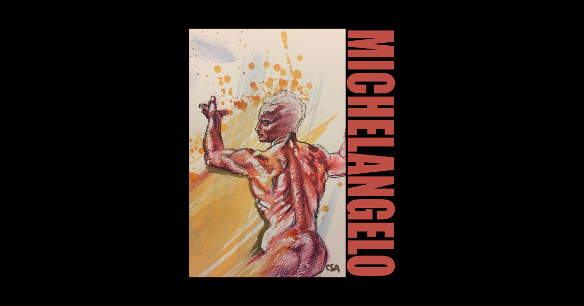 MICHELANGELO - Homage To His Figure Drawing - Michelangelo - Magnet ...