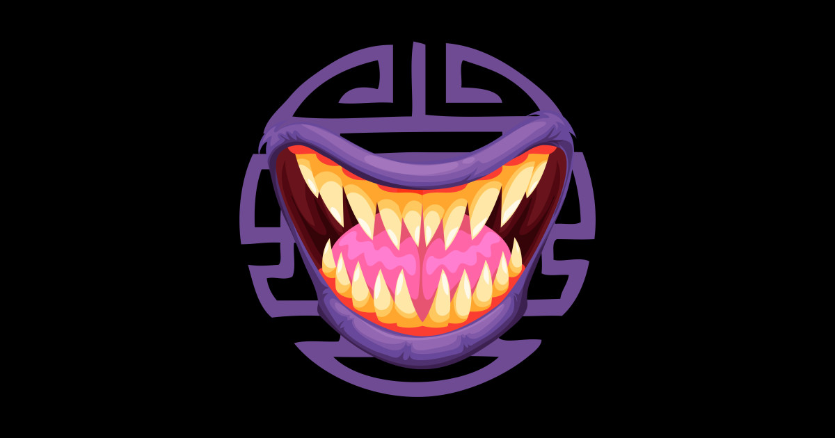 halloween scary beast mouth tongue and teeth icon - Halloween 2022 ...