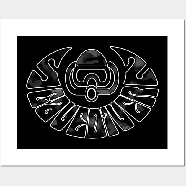 Cave Diver Scuba Dive Rescue Diver Line Arrow Diver - Scuba - Posters ...