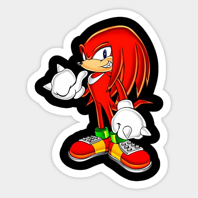 Knuckles Sonic The Hedgehog - Knuckles Sonic The Hedgehog - Sticker ...