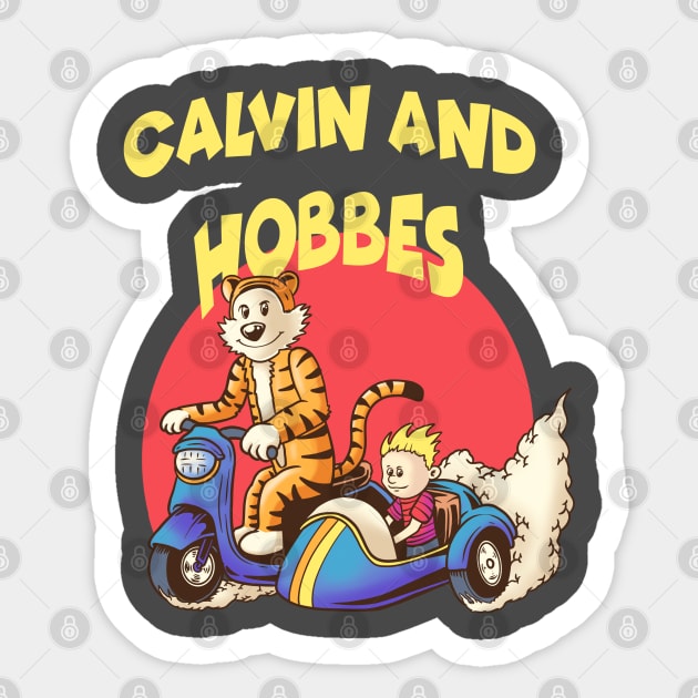 calvin and hobbes riding sidecar motorbike - Calvin And Hobbes ...