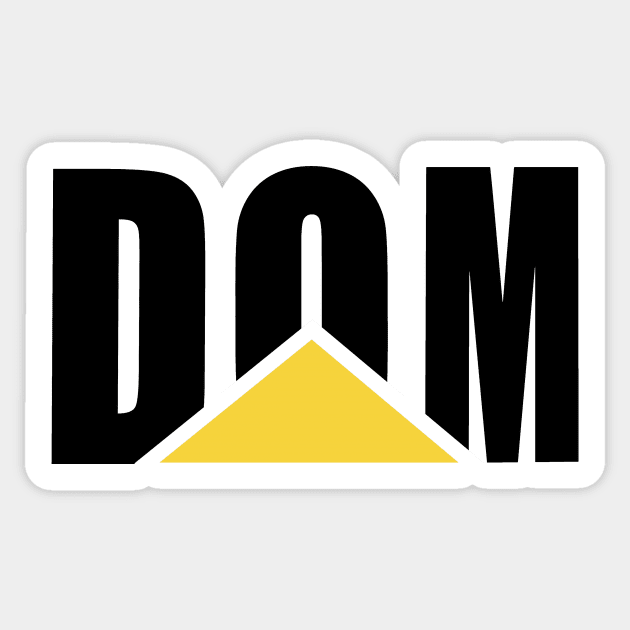 DOM - yellow triangle pocket logo - Lgbtq - Sticker | TeePublic