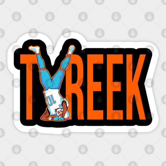 Tyreek Hill 10 - celebration - Tyreek Hill - Sticker | TeePublic