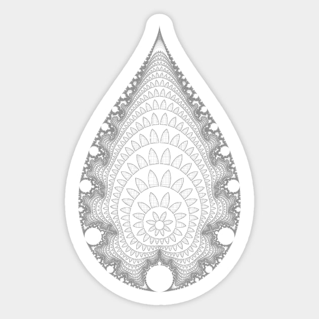 Inverted Mandelbrot V v2 - Inverted - Sticker | TeePublic