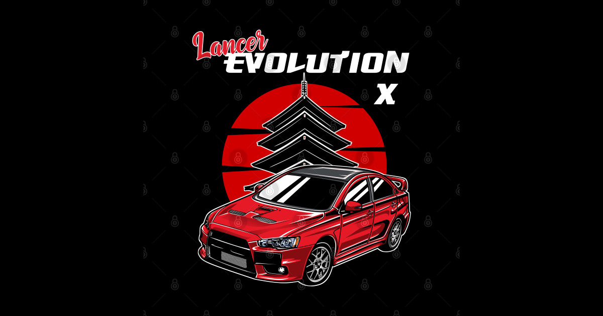Lancer Evolution X - Lancer Evolution - Sticker | TeePublic