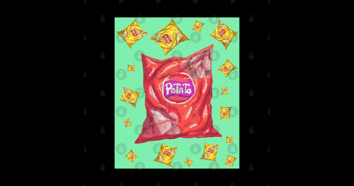 potato chips - Potato Chips - Sticker | TeePublic