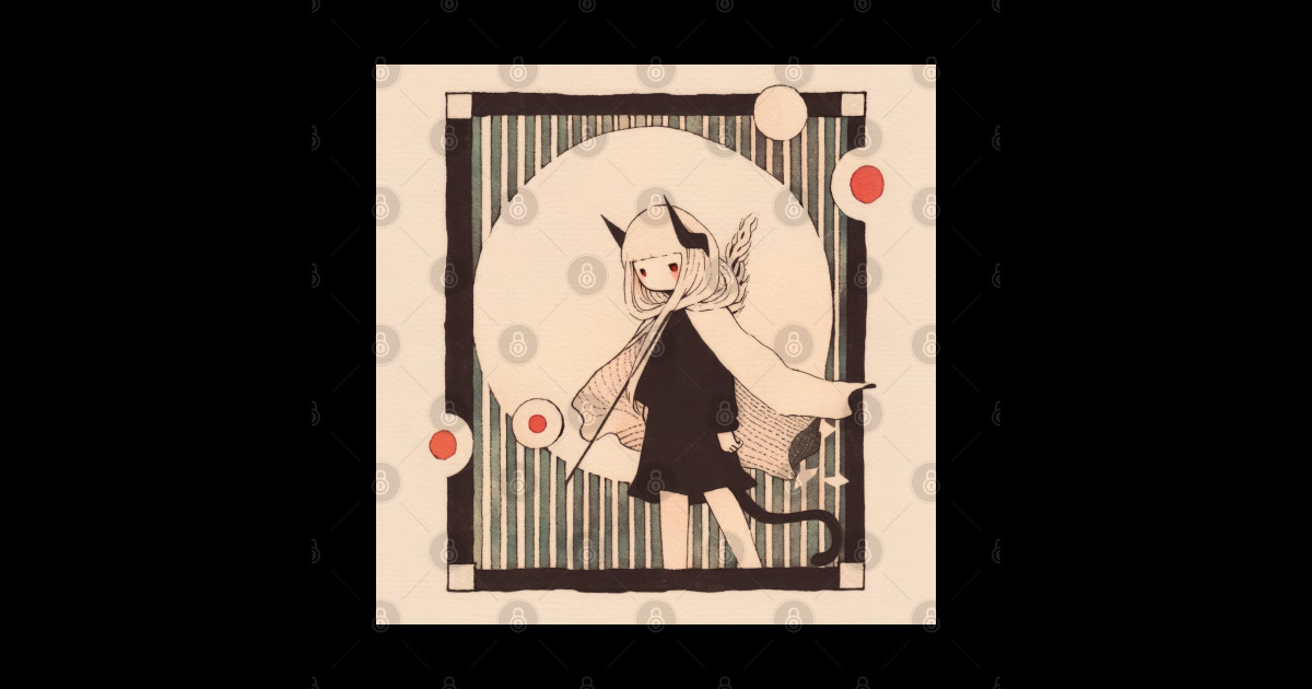 Paper Illustration of Devil Girl - Paper Illustration Of Devil Girl ...