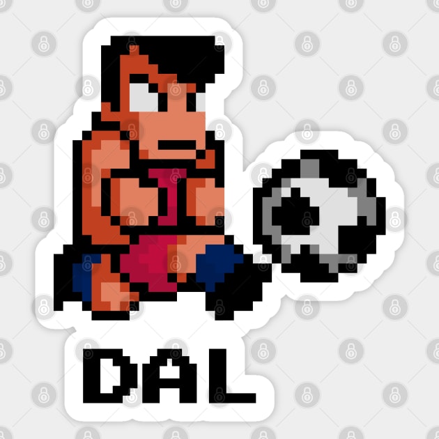 16-Bit Soccer - Dallas - Retro - Sticker | TeePublic