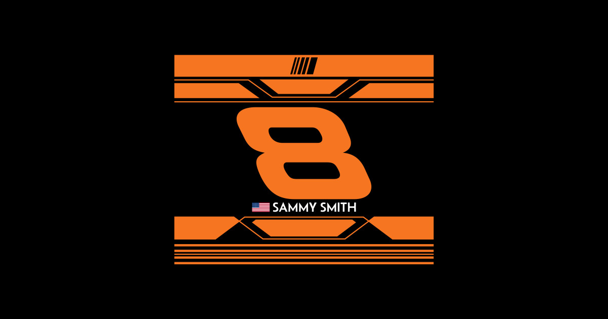 Sammy Smith #8 2025 NASCAR Graphic Design Art - Sammy Smith - Sticker ...