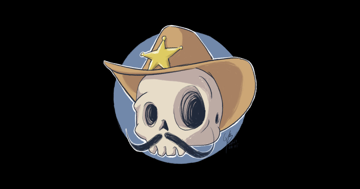 Skull Star - Sheriff - Sticker | TeePublic