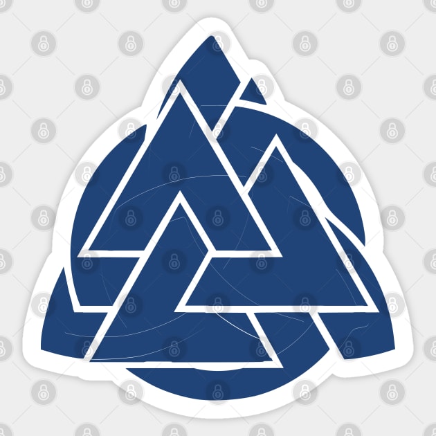 Blue Triquetra Valknut Symbol - Triquetra - Sticker | TeePublic