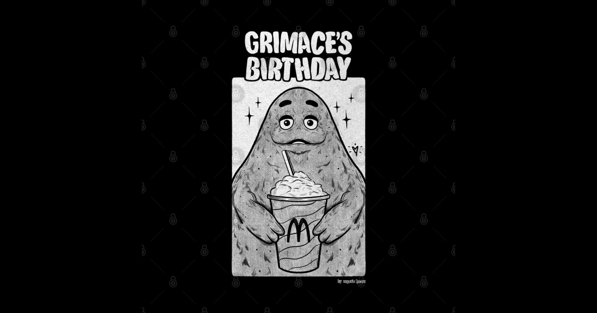 Grimace Birthday - Grimace - Sticker | TeePublic