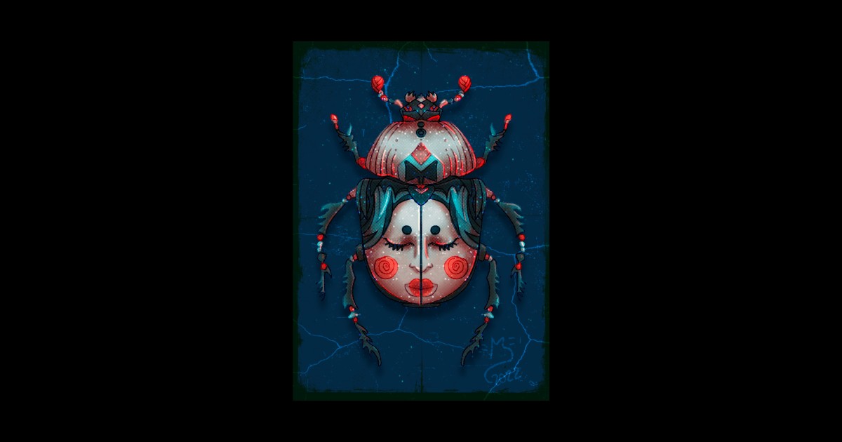 Surreal Insects - Geisha - Insects - Sticker | TeePublic