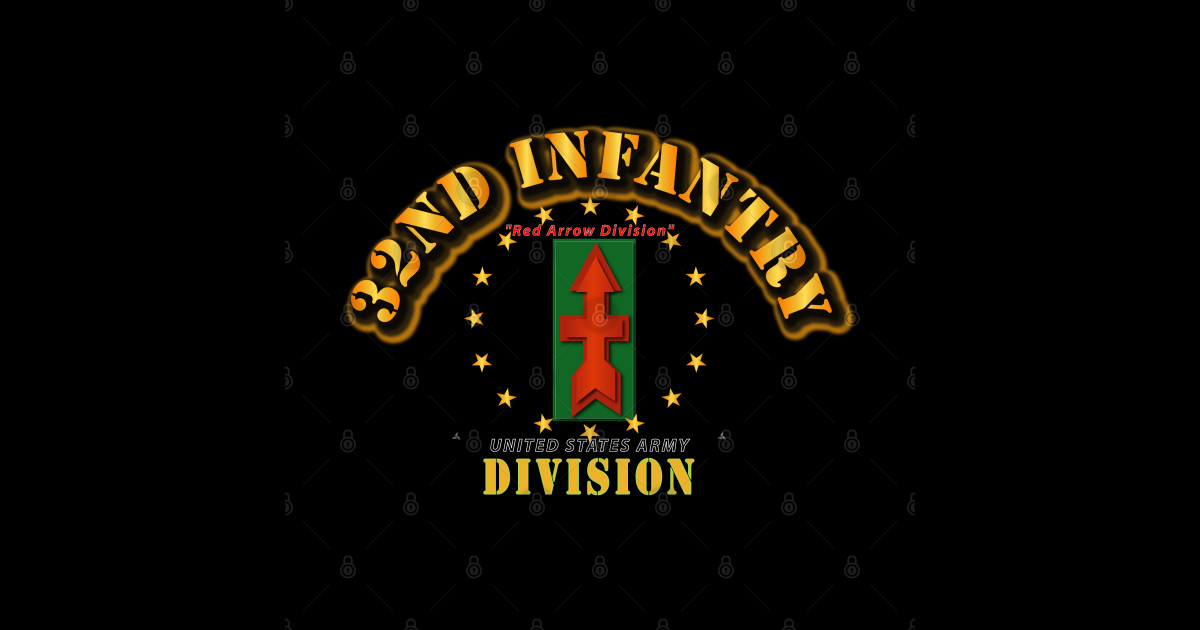 32nd Infantry Division - Red Arrow Division - Arrow - Sticker | TeePublic