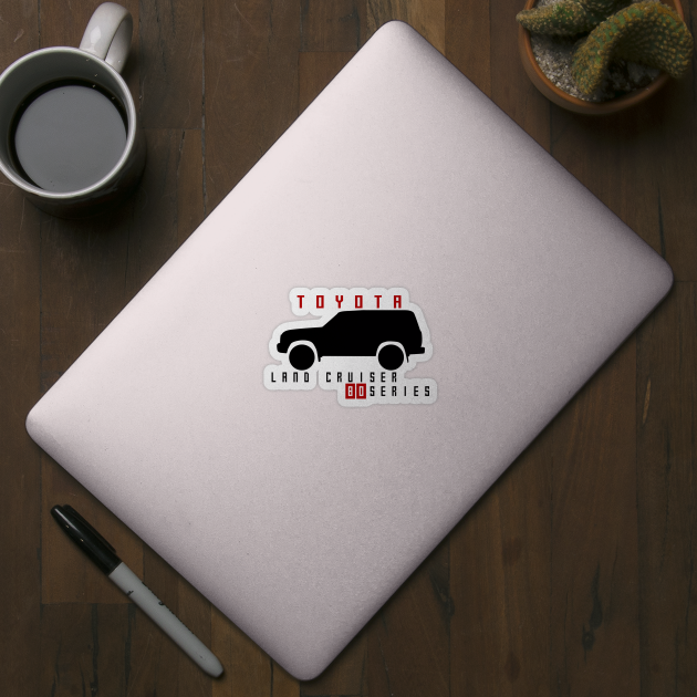 Land Cruiser 80 Series Side with words - Toyota - Sticker | TeePublic