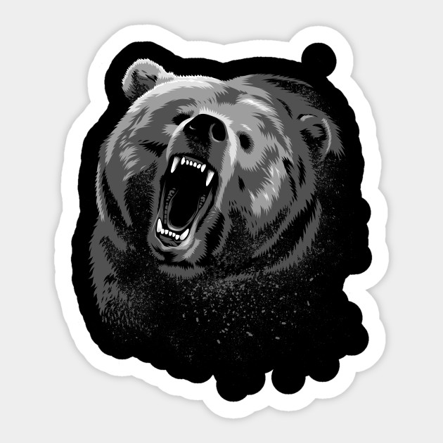 Angry Bear - Bea - Sticker | TeePublic