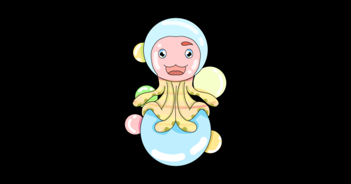Cute Octopus with Bubbles - Octopus - Sticker | TeePublic