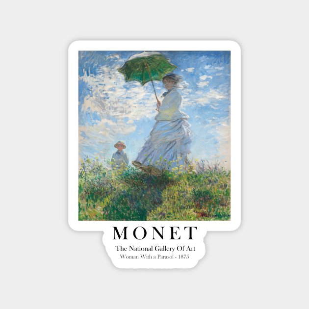 Claude Monet Woman With A Parasol Exhibition Wall Art - Monet - Magnet ...