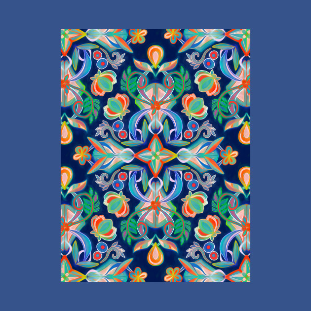 Boho Navy and Brights - Boho - T-Shirt sold by Doris Liu | SKU 2344780 ...