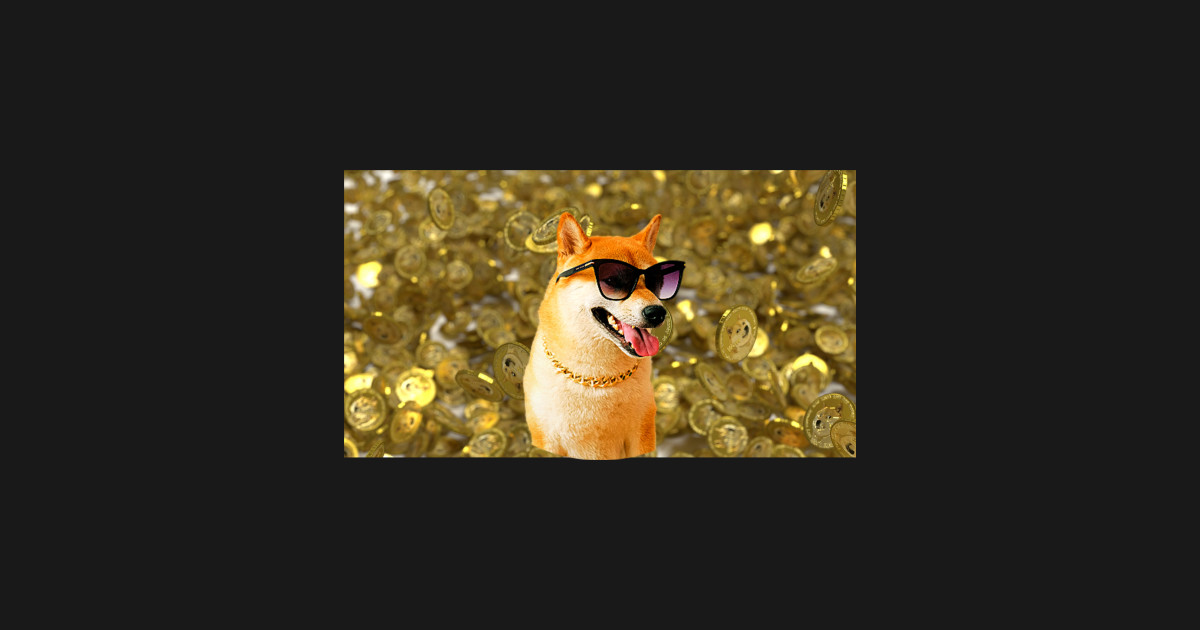 Thug Doge Masks! Doge background! - Dogecoin - T-Shirt | TeePublic