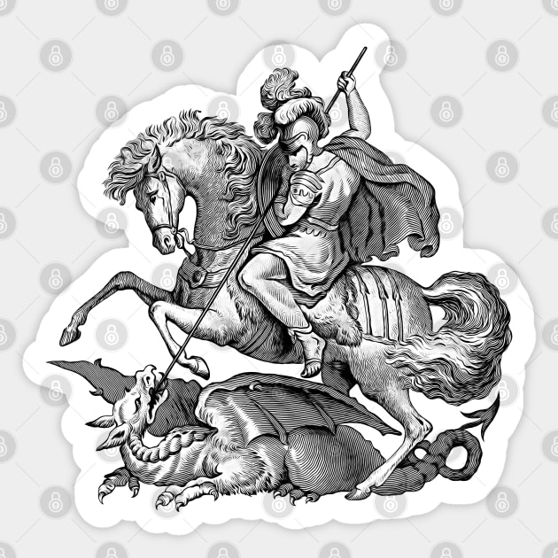 Saint George and the Dragon - Saint George - Sticker | TeePublic