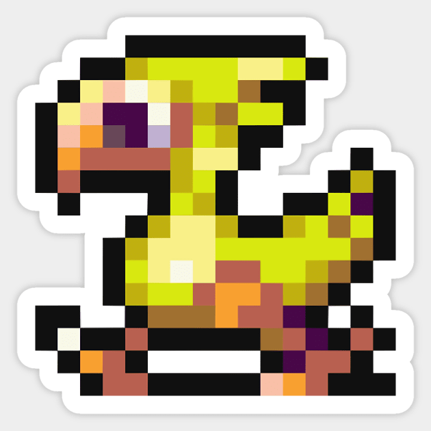 8-Bit Chocobo - Final Fantasy - Sticker | TeePublic
