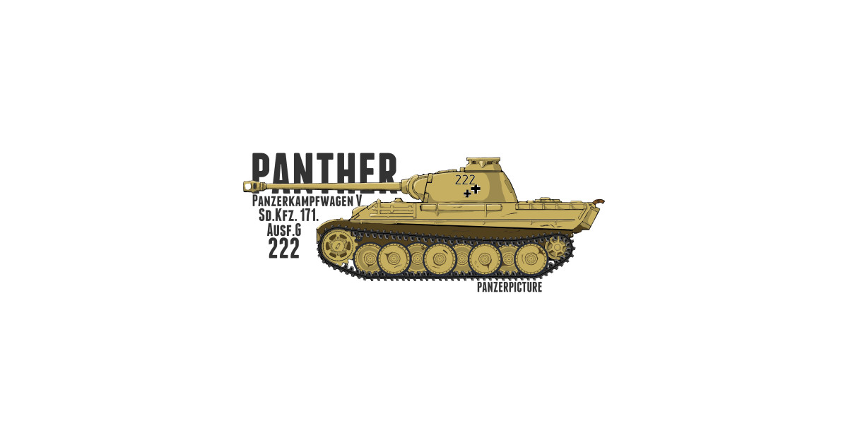 Panther Ausf.G 222 T-Shirt - Panzer - T-Shirt | TeePublic