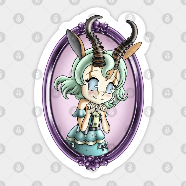 Antelope Girl - Antelope - Sticker | TeePublic