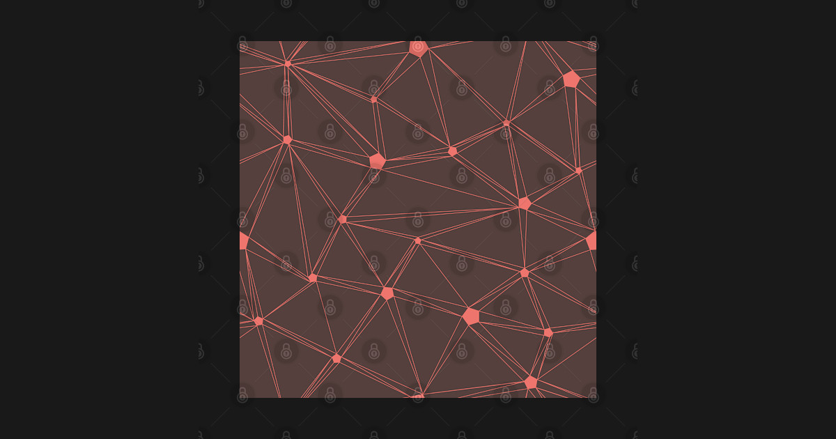 Pentagon grid chocolate brown - Triangles - T-Shirt | TeePublic