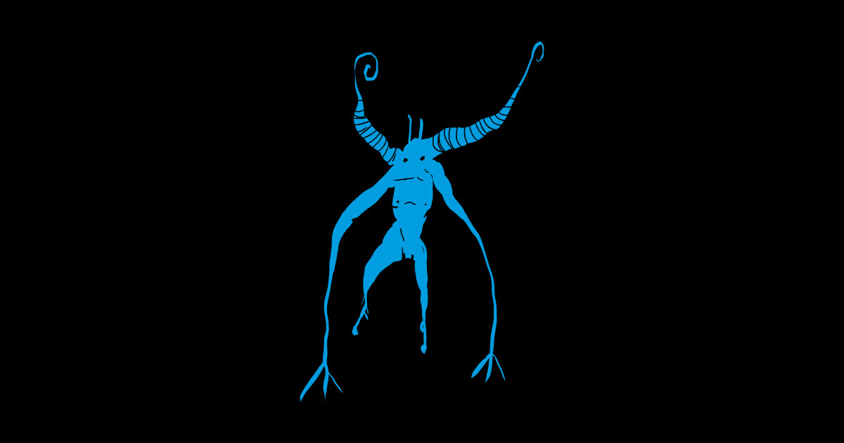 Little Blue Devil - Monster Horror Art - Horror - Sticker | TeePublic