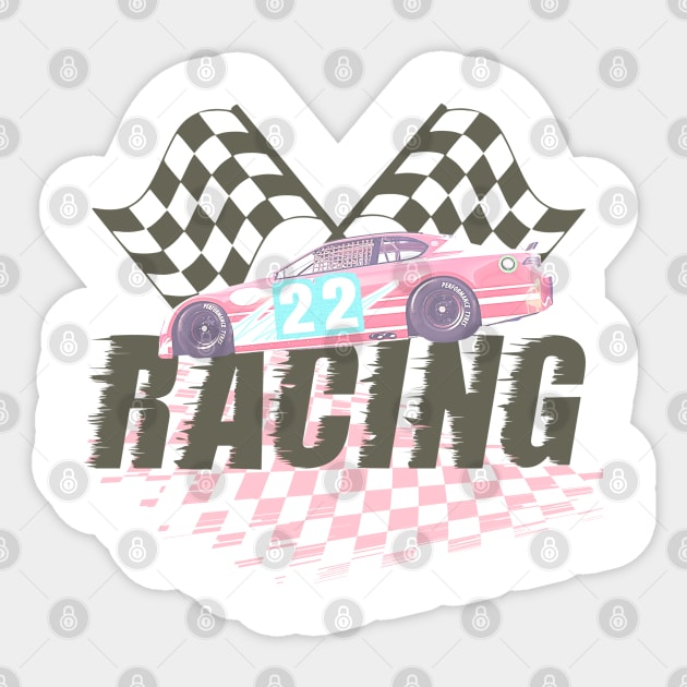RACING FADED DESIGN - Nascar - Sticker | TeePublic