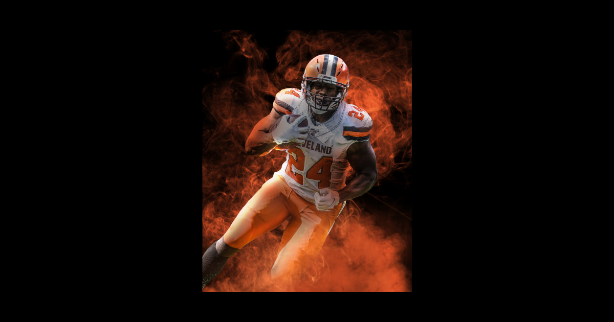 Nick Chubb Cleveland Sports Art - Nick Chubb Cleveland Sports Art ...
