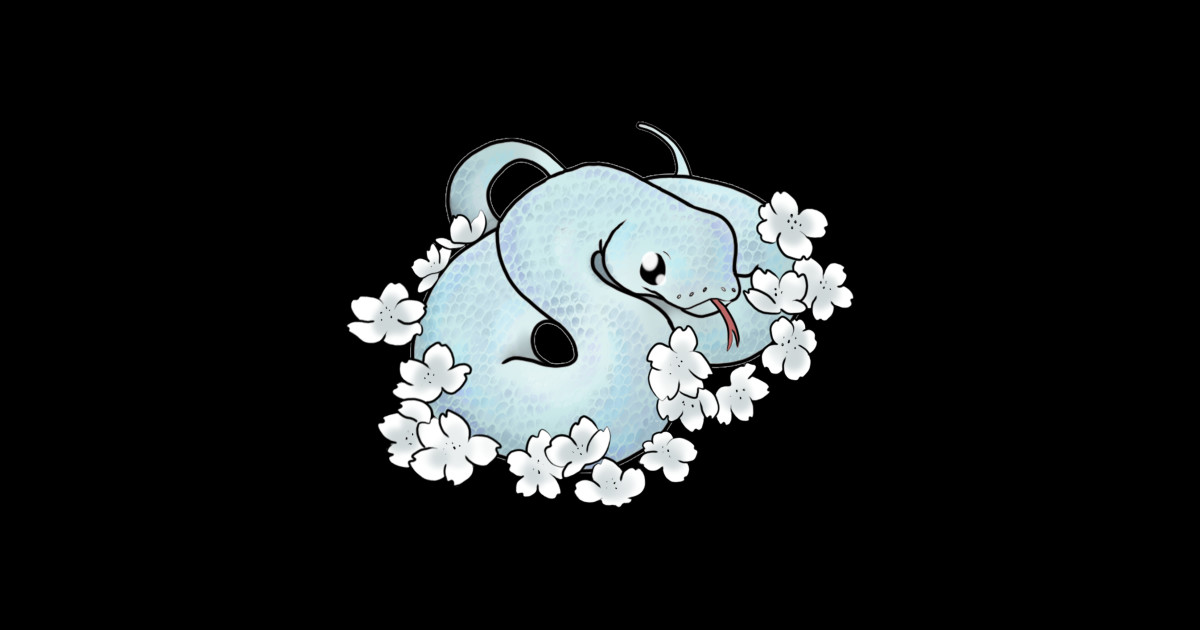 Blue Cherry Blossom Python - Ball Python - Sticker | TeePublic