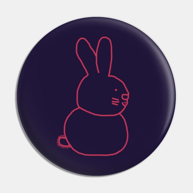 Color of the Year 2023 Viva Magenta Bunny Rabbit - Cute Rabbit - Pin ...