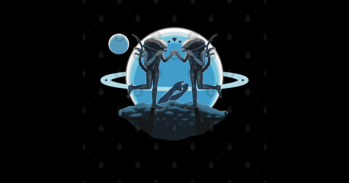 Dancing Xenos In Love - Xenomorphs - Sticker | TeePublic