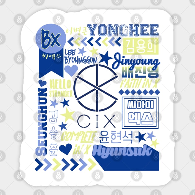 CIX Collage - Cix Kpop - Sticker | TeePublic