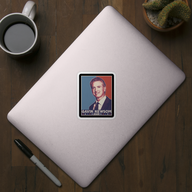 Gavin Newsom vintage retro president 2028 - Gavin Newsom - Sticker ...