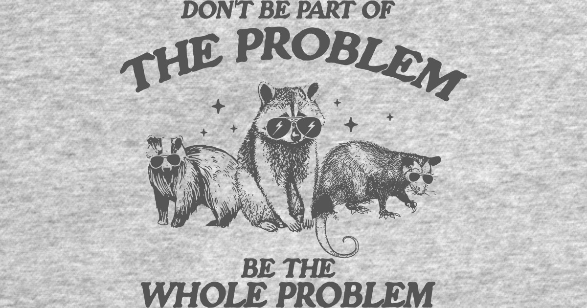 Don't Be Part Of The Problem Be The Whole Problem Shirt, Funny Trash ...