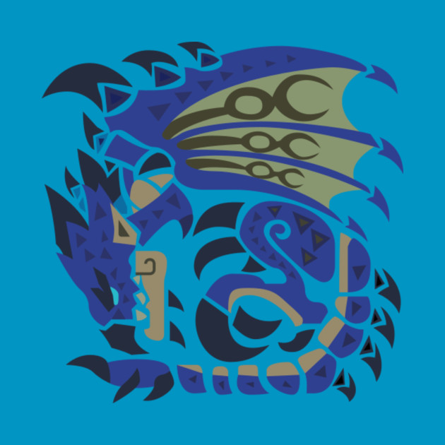 Azure Rathalos - Monster Hunter World - T-Shirt | TeePublic