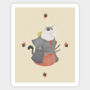 Samurai Cat Zen Stickers for Sale | TeePublic