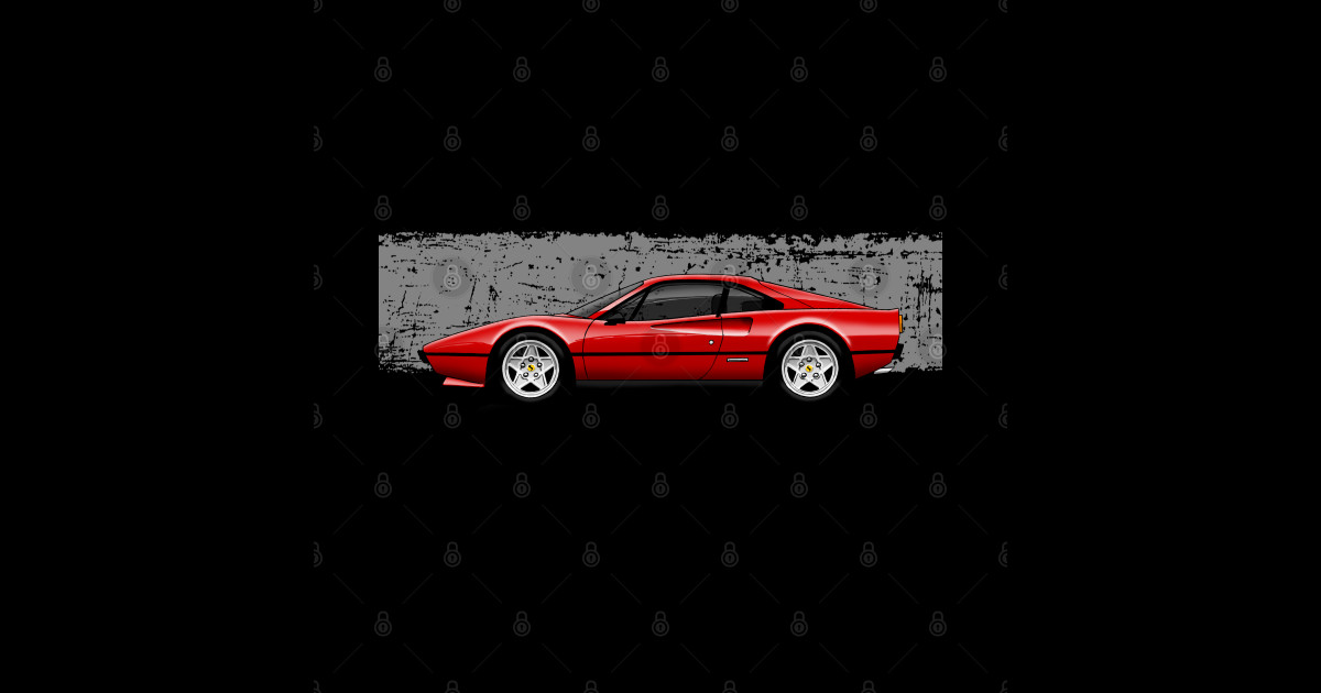 My drawing of the red Maranello Italian classic sports car - Ferrari ...